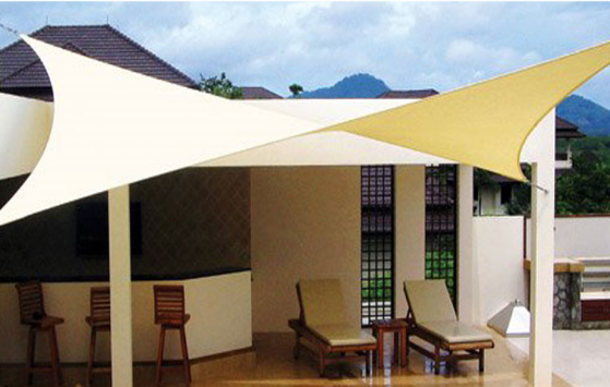 green color Outdoor waterproof Fabric sunshade screen sun Shade sails