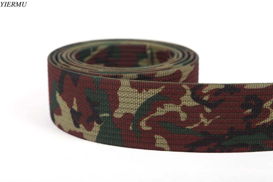 Camouflage Webbing Width Military Polyester Webbing Straps in Rigid belt
