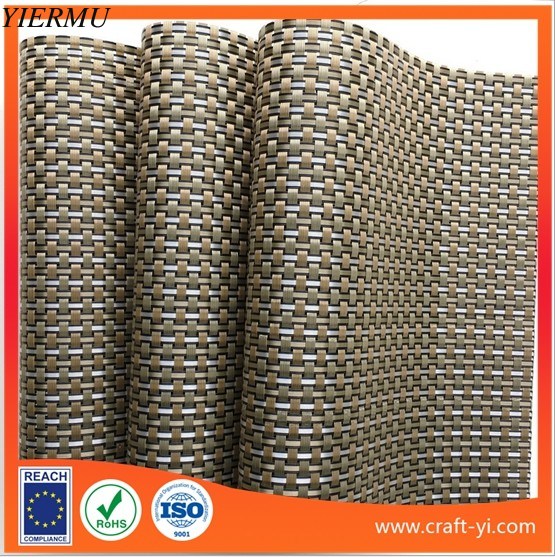 woven PVC mesh fabric Reversible Textilene Square Placemats