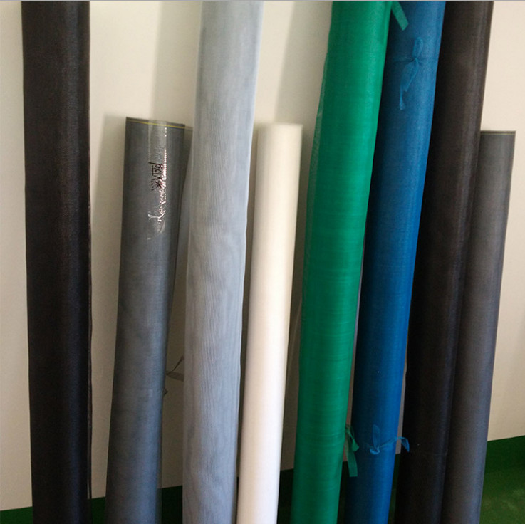 casement fiber mesh screen in white / black / gray color is fireproofing