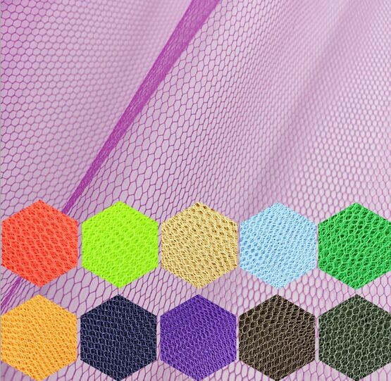 Hexagonal mesh cloth Wedding dress embroidered cloth 100% Polyester ...