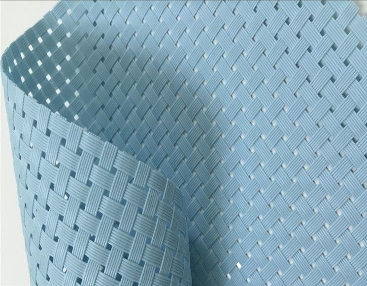 light blue color Textilene® Solar Screens & Sun Screen Fabric 8*8 woven ...