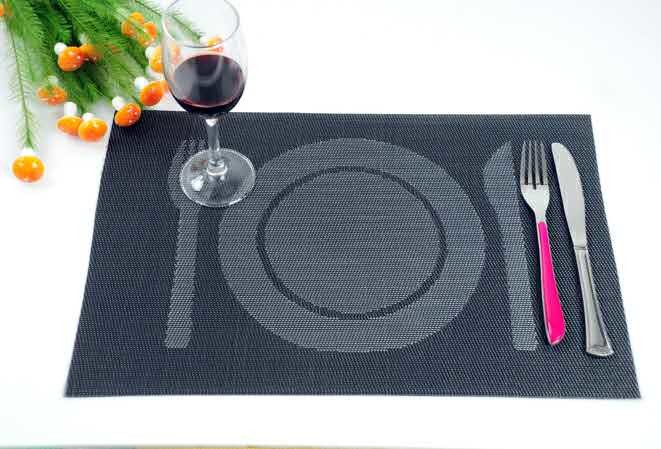 Reversible Textilene Placemats Heat Insulation Non-slip Mats Daily Use ...