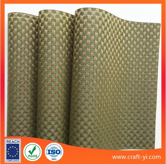 Pvc woven Textilene fabric placemats and table mats manufacturer