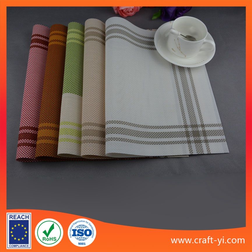 Placemat and coaster set table cloth Textilene mesh fabric table mats ...