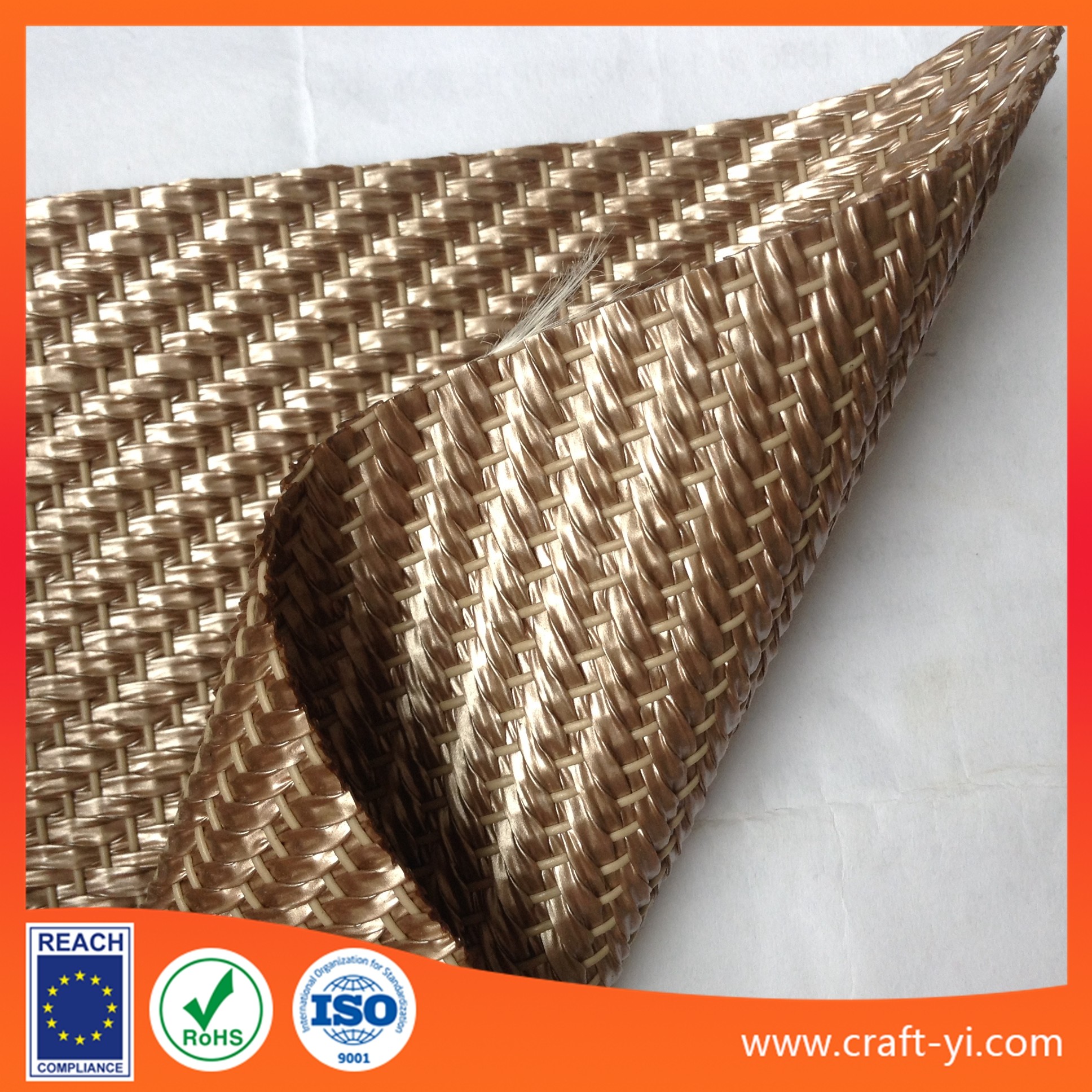 light brown PP woven fabric in Textilene PVC coated mesh fabric weave ...