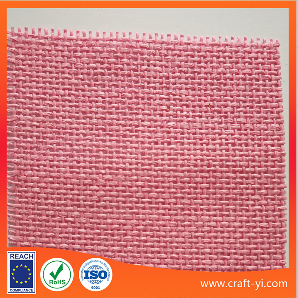 straw weaving fabric natural paper raffia woven fabric supplier from China