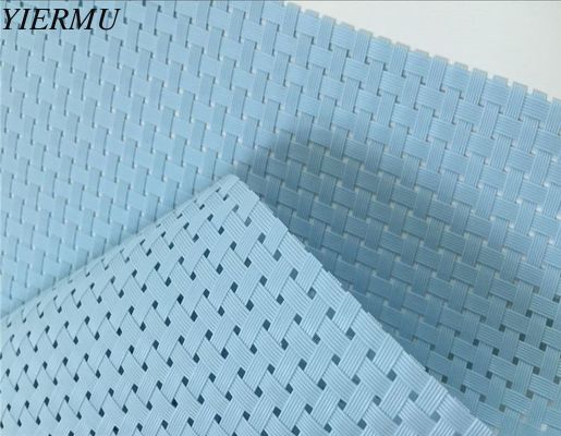 light blue color Textilene® Solar Screens & Sun Screen Fabric 8*8 woven ...