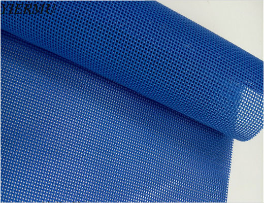 Blue color Textilene Fabric, PVC Coated Polyester Mesh Pool Fence ...
