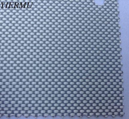 white with gray color textilene 80 UV solar screen wholesale textilene ...
