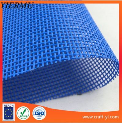 Blue color Textilene is PVC Coated Polyester Mesh fabric for use in ...
