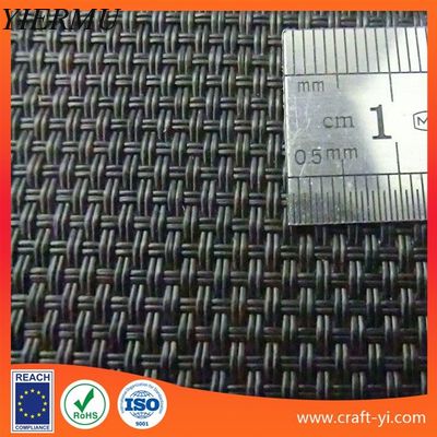 Black Color Textilene Sun Loungers Fabric 2x2 Woven Style