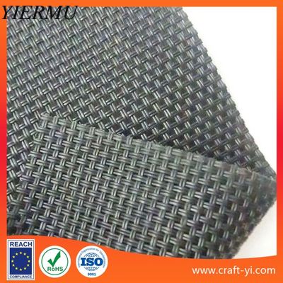 Black Color Textilene Wicker Fabric 2x2 Woven Style