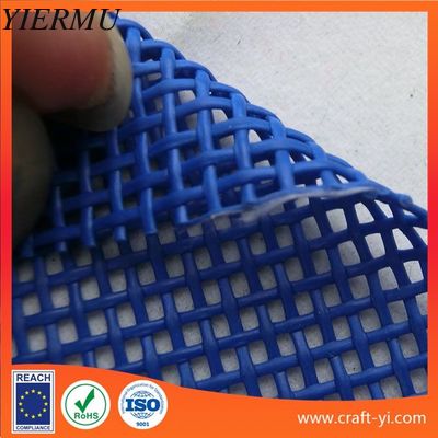 textilene waterproof mesh fabric in blue color 1X1 wire woven style