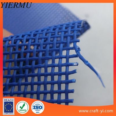 textilene fabric in blue color 1 X 1 wire woven style solar screen