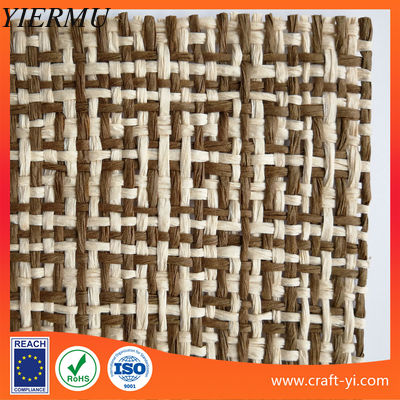 natural straw paper wire woven mesh fabric for bag, shoes , box etc fabrics