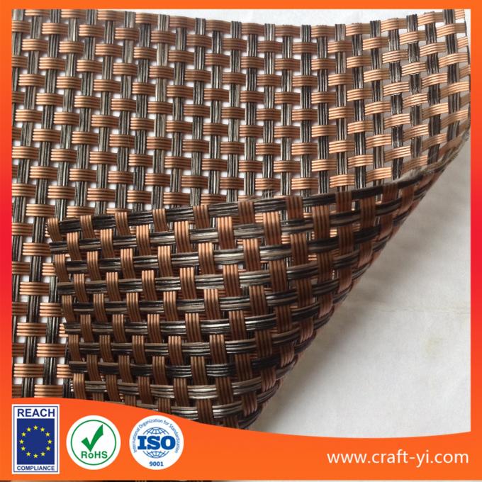 Brown black color Textilene mesh fabric high strength for sun lounger ...